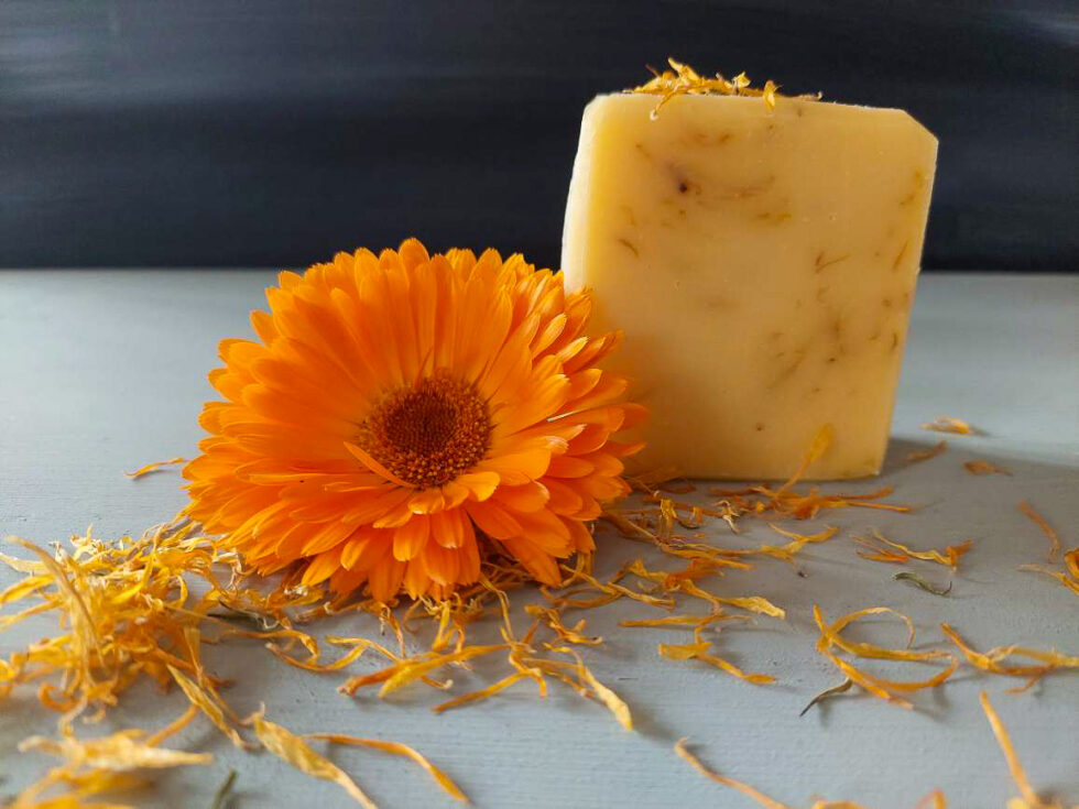 Calendula soap (Beginner's recipe) - seasonalsimplelife.com